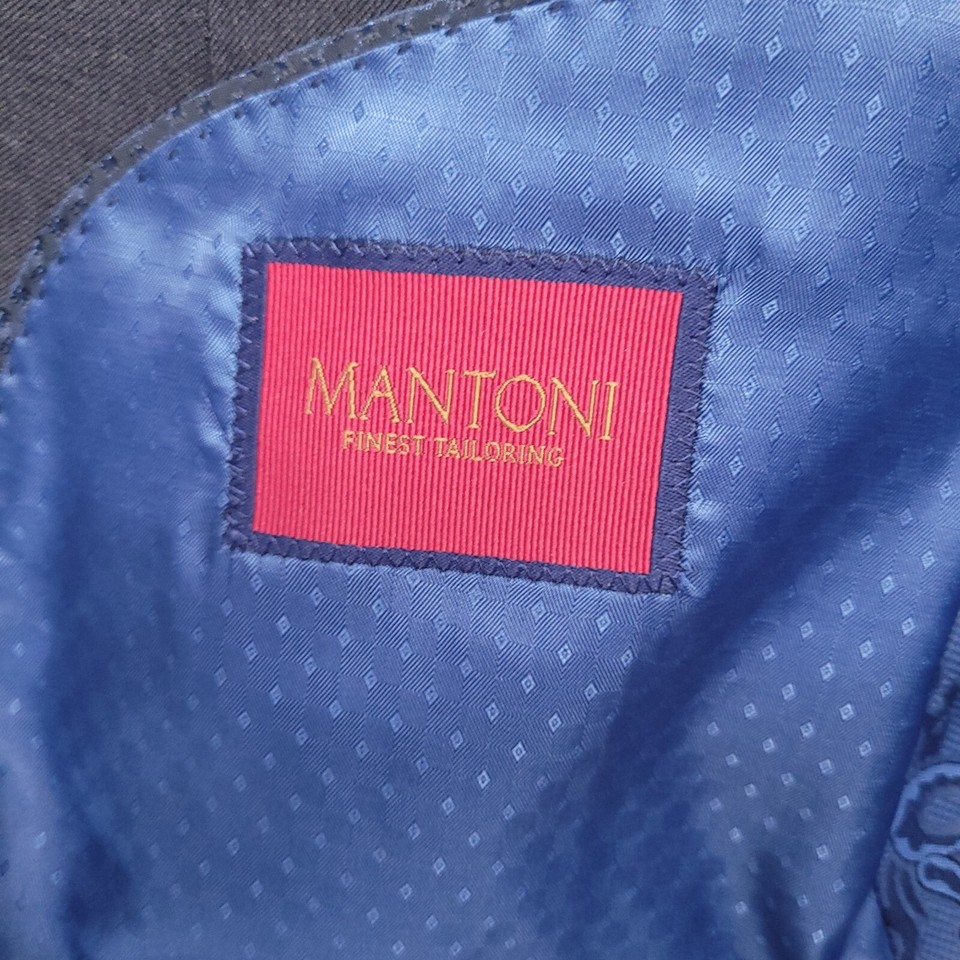 Mantoni Men's 46S Sport Coat Blazer Suit Jacket Wool Wrinkle Resistant ...