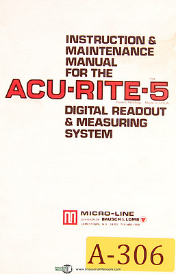 Digital Readouts - Acu-Rite Ii