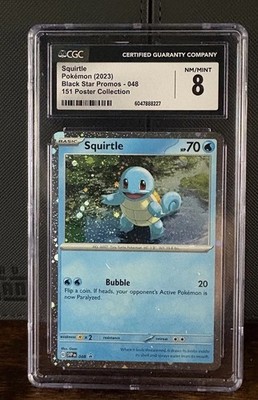 🌀 Squirtle #048 Promo Pokemon 151 Poster Collection CGC 8 Swirl 🌀 | eBay