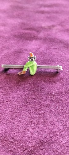 Antique Sterling Silver & Enamel Pixie Brooch | eBay
