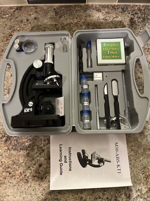 AMSCOPE 48pc Starter 120x-1200x Compound Microscope Science Kit for ...