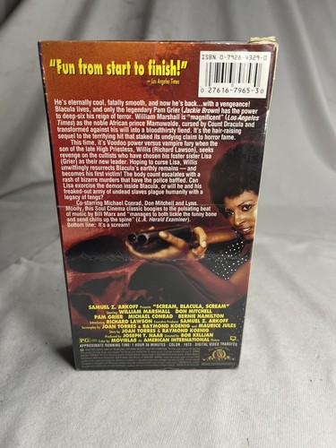 Scream, Blacula, Scream (VHS, 2000, Soul Cinema) for sale online | eBay