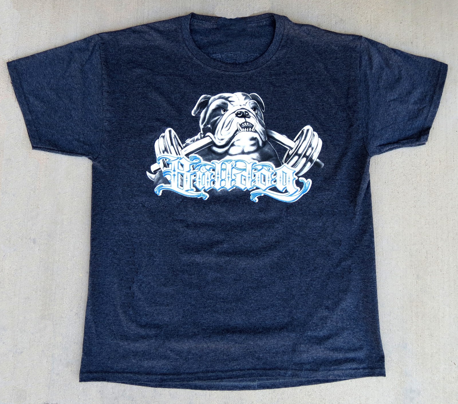 Urban Bulldog Rude Dogs Gym Gray Short Sleeve T-Shirt size Large | eBay