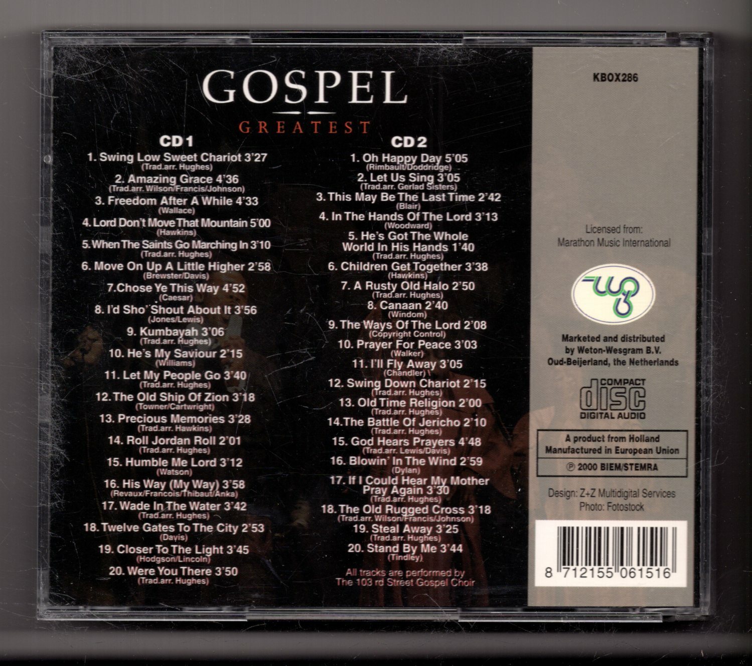 103rd Street Gospel Choir - Gospel Greatest (2000) for sale online | eBay