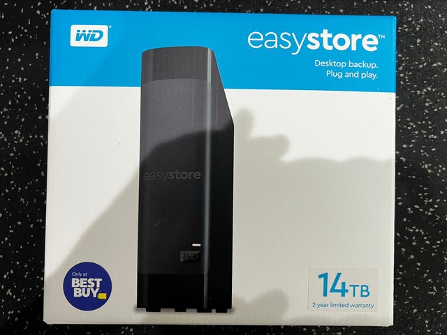 Western Digital easystore 14TB 3.5" External Hard Drive (WDBAMA0140HBK ...