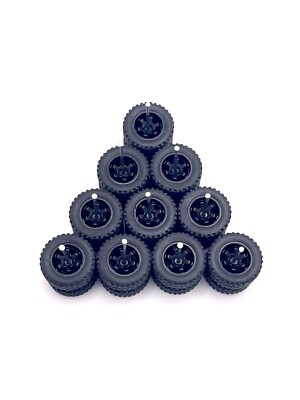 5x Sets of TE37 14mm OFF ROAD Real Rider Wheel W/ Rubber Tire 1/64 H0T ...