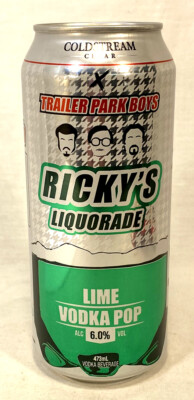 TRAILER PARK BOYS Ricky's Liquorade Lime Vodka Pop COLLECTIBLE Empty ...