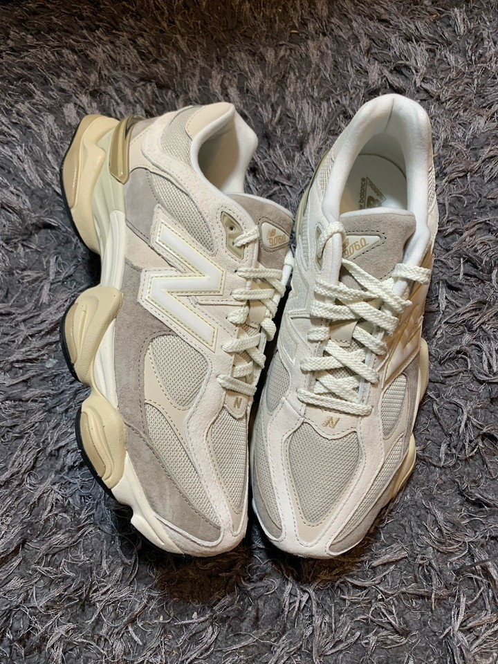 New Balance 9060 Oatmeal Beige Mesh Suede Men's Shoes Size 11.5 ...