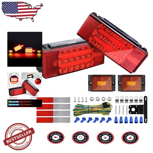 DOT Approved LED Trailer Light Kit, 12V Submersible Bright RV Truck ...