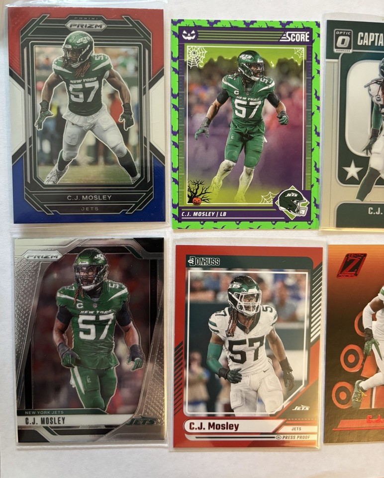 CJ Mosley 7 Card Lot Insert Base Parallel New York Jets | eBay