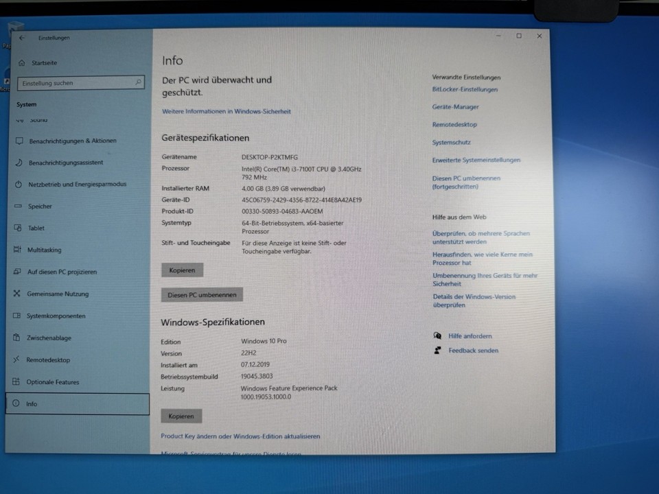 Mini PC Dell Optiplex 3050 Micro i3-7100T 4 GB RAM 120 GB SSD Windows ...