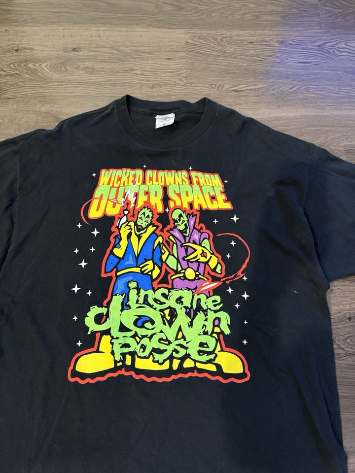 VTG 90s Insane Clown Posse Wicked Clowns From Outer Space Black T Shirt ...