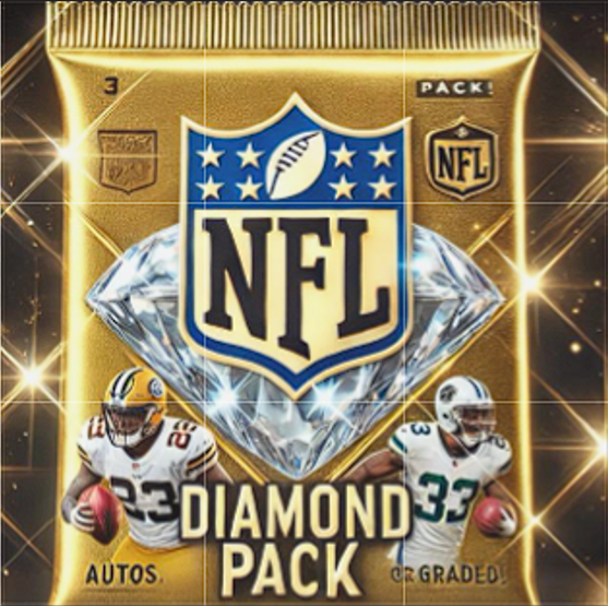NFL Card Pack The Diamond Pack with Graded Card Case Hits & Autos ...