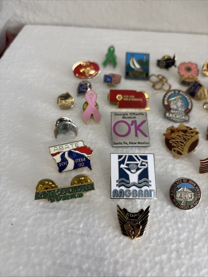 Lapel Pin Lot of 35 Pins Mixed Lot All Pre-Owned | eBay