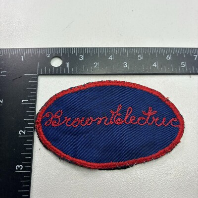 VINTAGE c 1960s BROWN ELECTRIC Patch 411O | eBay