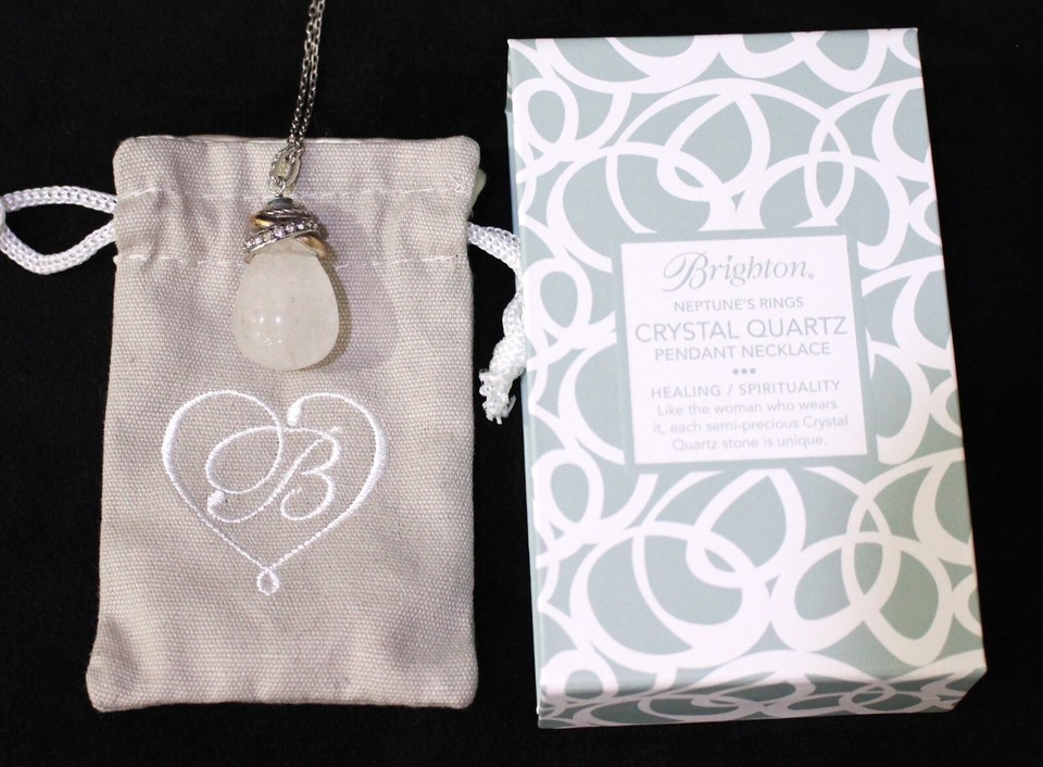 Brighton Neptune's Rings Crystal Quartz Necklace Brand New With Pouch ...