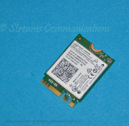 HP 15-AU 15-AU020WM Laptop Intel Dual Band Wireless AC-3165 WiFi Card ...