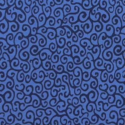 By 1/2 Yard OOP ~2007 Dark Blue Scroll Print PATT# CP 7500 Springs ...