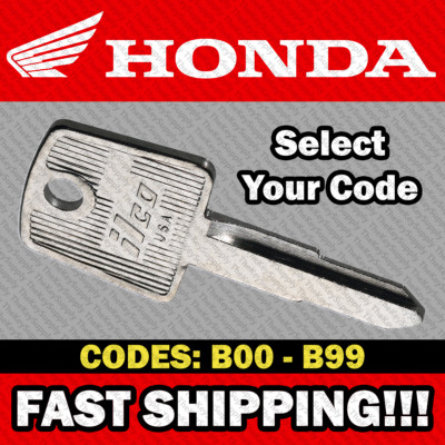 Honda Motorcycle Replacement Key Cut to Code B00 - B99 | eBay
