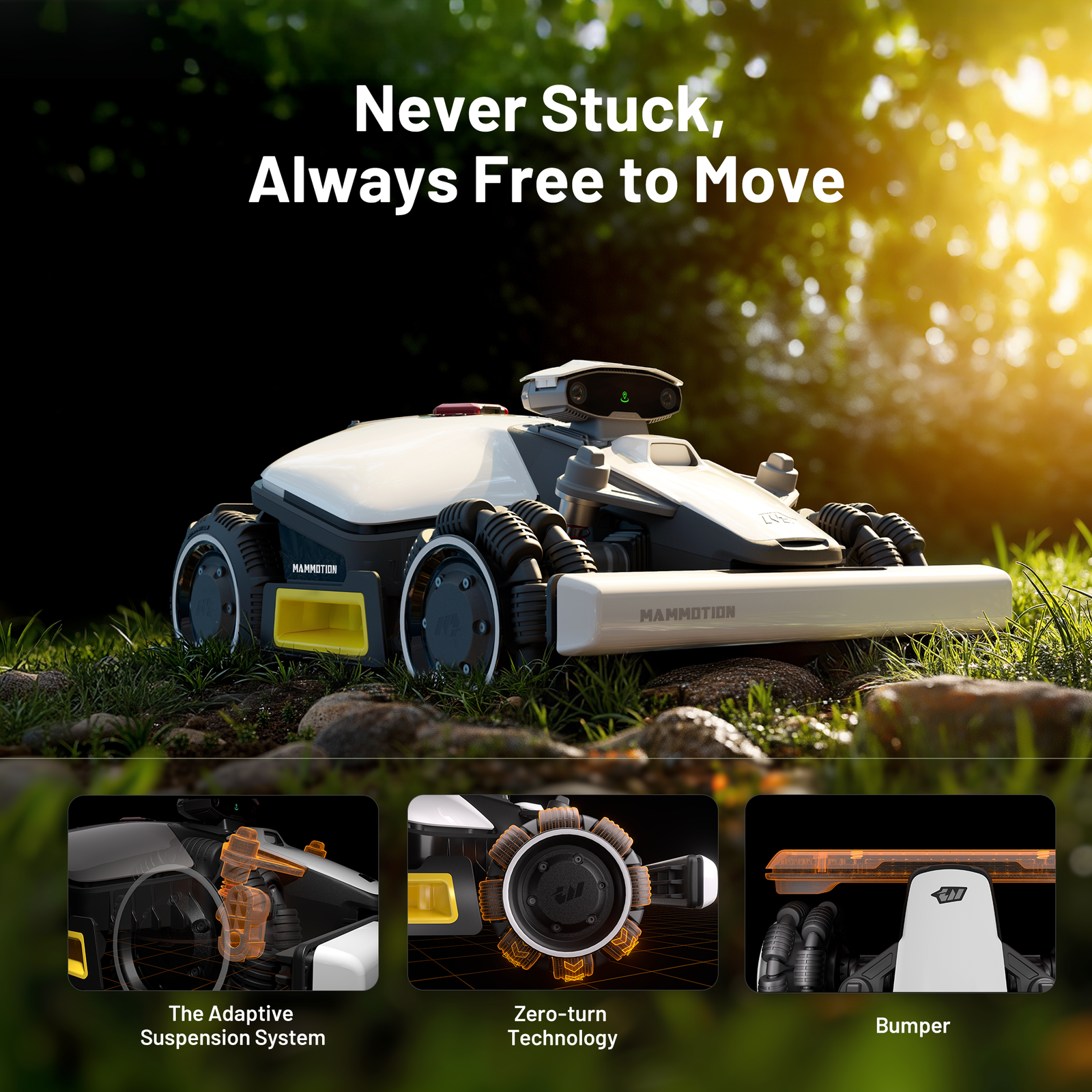Mammotion LUBA mini AWD 800 Robot Lawn Mower 0.2 Acre 80%Slope Cutting0 ...