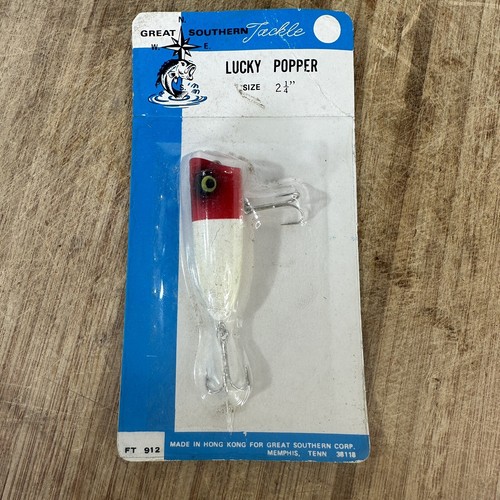 mid century great southern tackle lucky popper lure nos 2.25" in ...