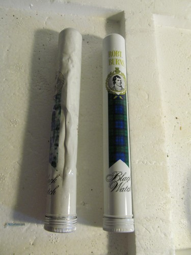 2 Vintage Robert Burns Black Watch Cigar Tin empty Tubes w/No Cigars ...