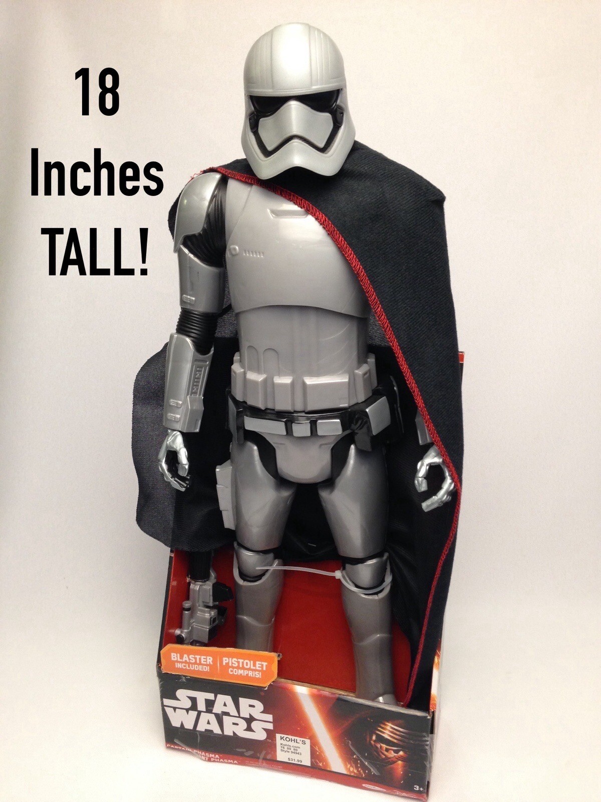 18” Captain Phasma Action Figure Star Wars Force Awakens w/ Blaster New ...