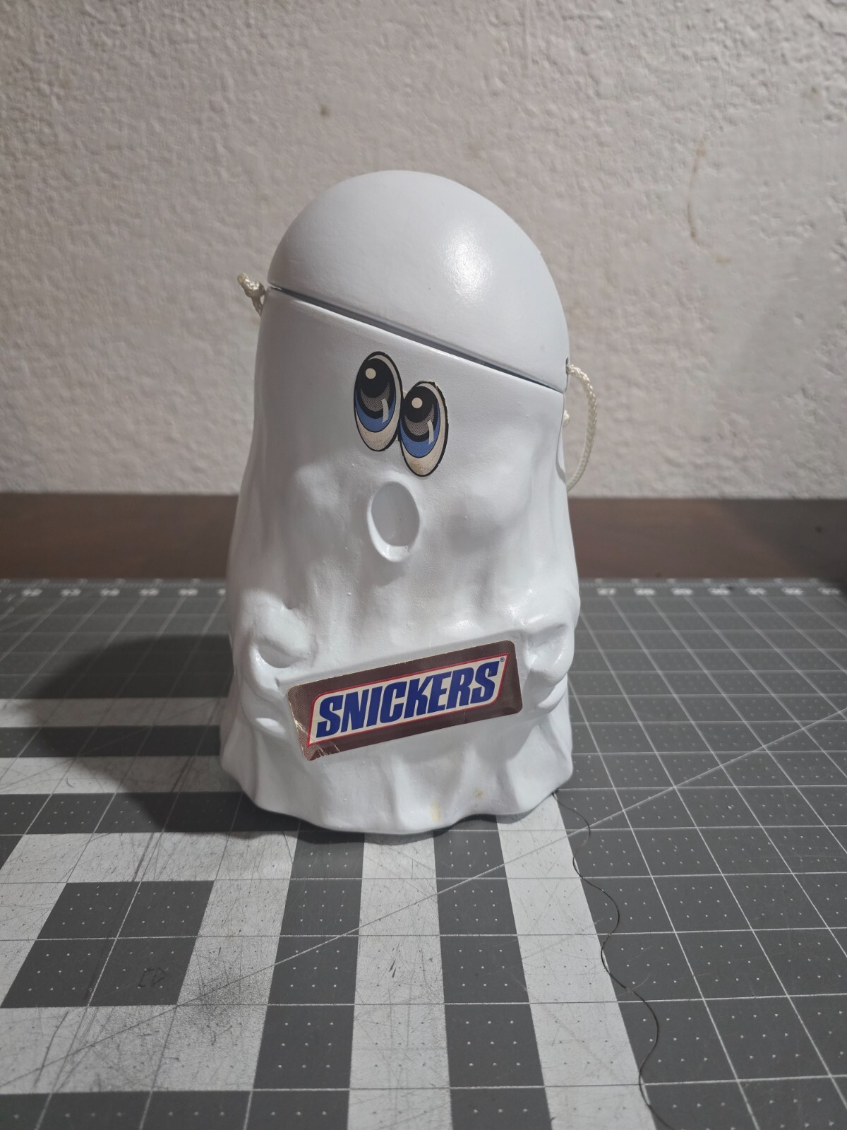 VINTAGE 1989 MARS SNICKERS GHOST HALLOWEEN CANDY PAIL BUCKET PLASTIC ...