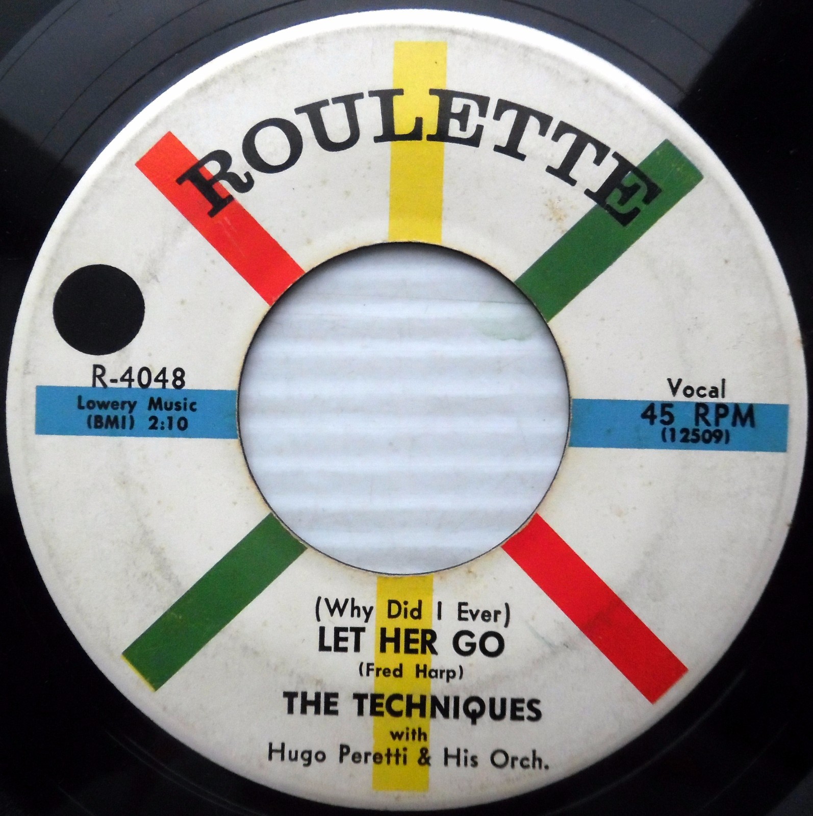 THE TECHNIQUES Let her go / Marindy DOOWOP 45 on Roulette Label e4299 ...