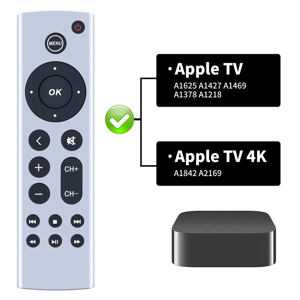 Newest IR Remote For Apple TV 4K/ Gen 1 2 3 4/ HD A2843 A2737 A2169 A1842 A1625 | eBay
