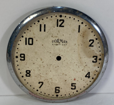 Antique E Ingraham Mantel Clock Dial / Face, 8 Day Bezel Arabic ...