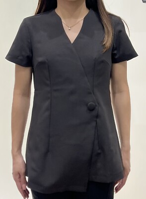 Beauty Cosmetic Nail Uniform Tunic Top (size 6-8) Grey | eBay Australia