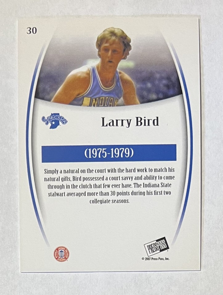 Larry Bird 2007 Press Pass LEGENDS GOLD Card #30 - 42/99 | eBay