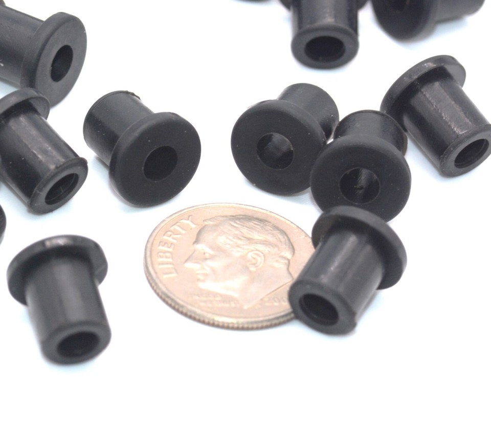 1/4" Rubber Step Bushings for Wires Cables Fits 1/4" Hole x 1/8" ID x 3 ...