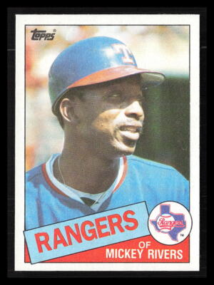 Mickey Rivers 1985 Topps #371 Texas Rangers | eBay