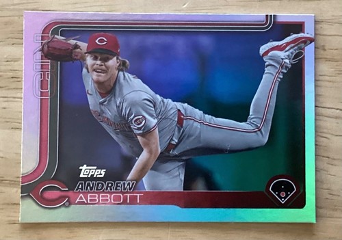 Andrew Abbott Rainbow Foil 2025 Topps #140 Parallel Reds Pitcher MLB ...