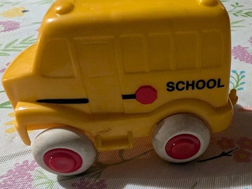 HTF Vintage Sweden viking Flexi Toy - Yellow School Bus | eBay