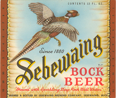 SEBEWAING BOCK BEER LABEL T SHIRT SEBEWAING MICHIGAN SIZES SMALL ...