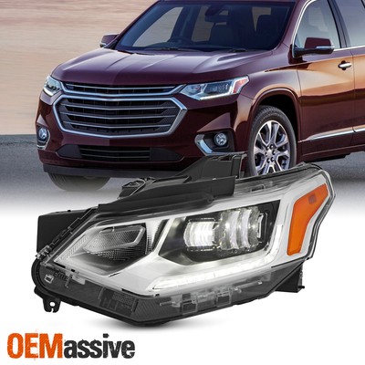For 2018 2019 2020 2021 Chevy Traverse LED Type w/DRL Chrome Headlight ...