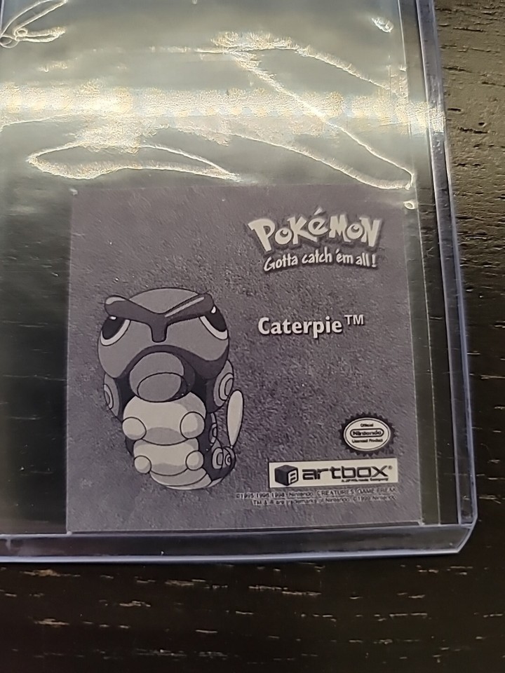 Vintage 1999 Artbox Pokemon Sticker Rare Series 1 PRIZM #PR39 Caterpie ...