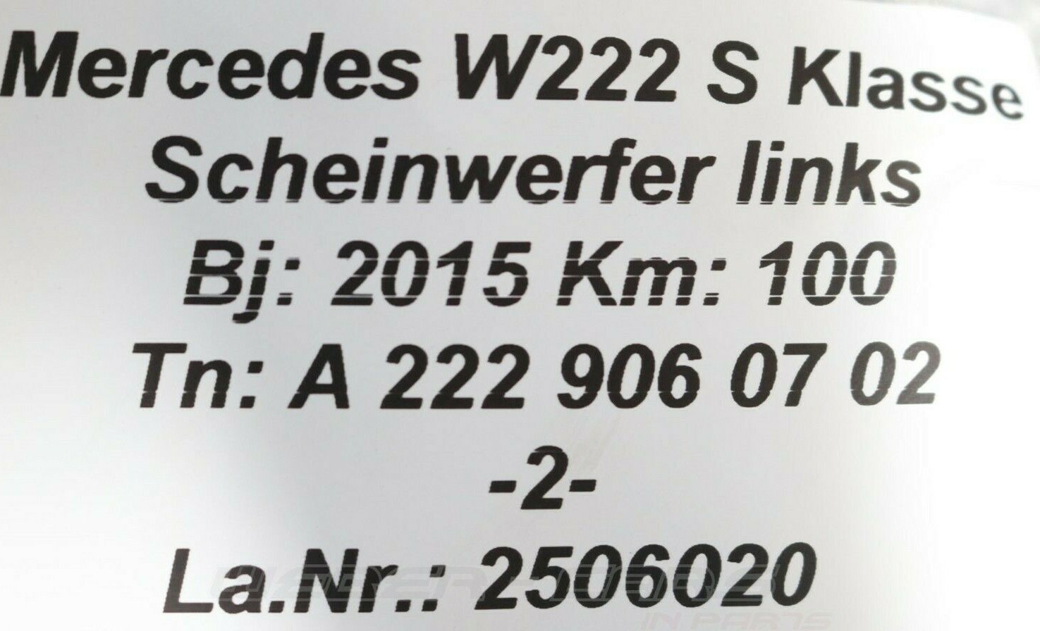 A2229061704 Mercedes W222 S-CLASS S63 AMG LED Headlight Ils Complete ...