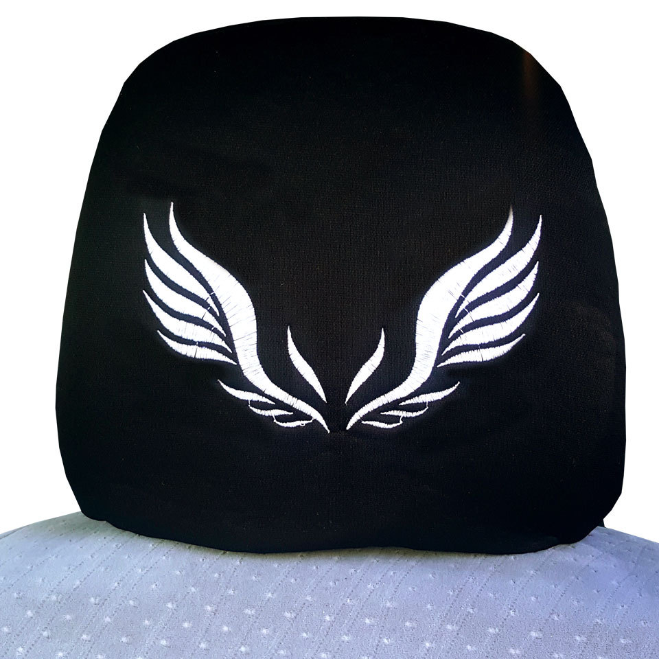 For Ford Embroidered Wings Logo Car Seat Headrest Covers – Universal ...