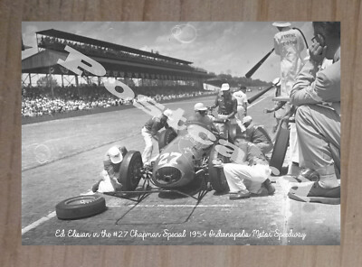 Historic Ed Elisian in the #27 Chapman Special 1954 Indy 500 Postcard ...
