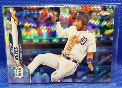 2020 Topps Chrome, Victor Reyes, #126, Xfractor Refractor Parallel ...