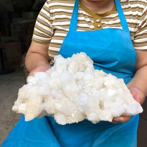 12.47LB Natural Clear Quartz Cluster Crystal Mineral Heals Specimen ...