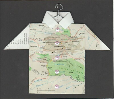 Origami Map Shirt Nairobi, Nairobi National Park, Karura Forest ...