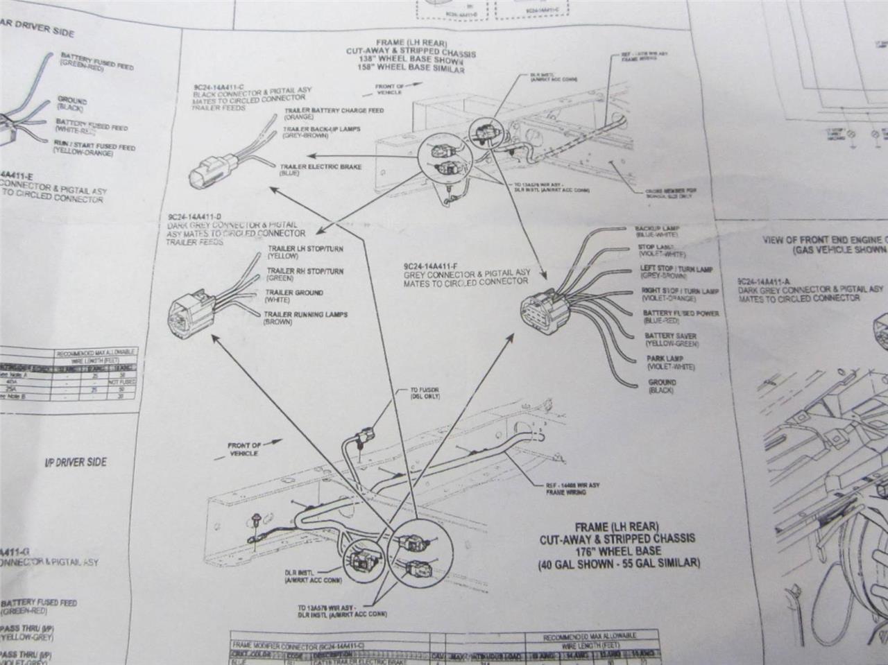 Ford Frame Modifier Wire Harness Connector Tow Hitch Trailer 9C24 ...