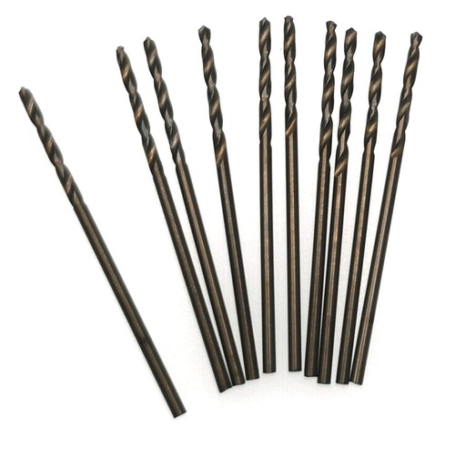 1.5mm / 1/16" Cobalt Drill Bit Set 10 Pcs 35 Cobalt Twist Drill Bits ...