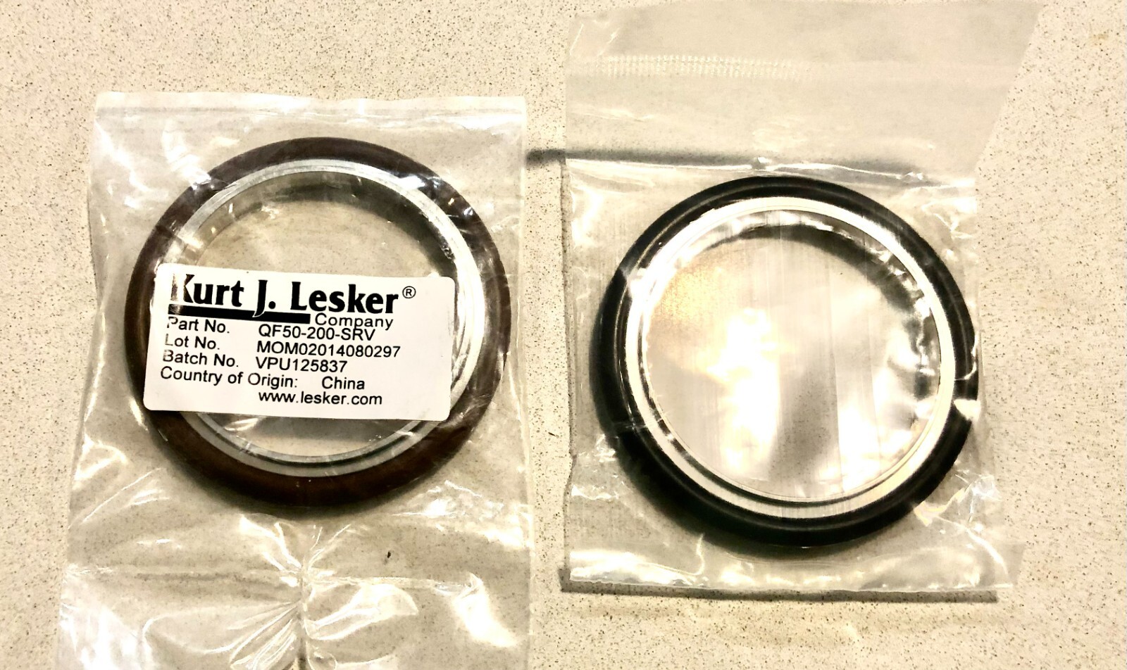 (Lot of 2) Kurt J. Lesker, QF50-200-SRV Centering Ring | eBay