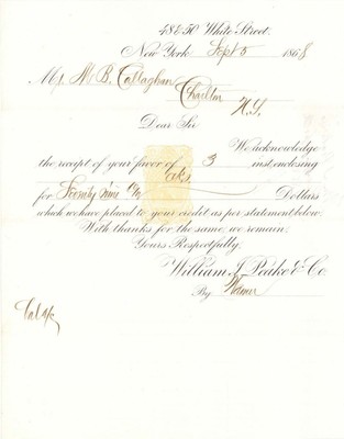 Receipt with Imprinted Revenue Stamp - 1868 dated Americana - Stamps | eBay